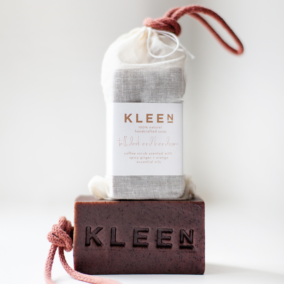 Kleen 100% Natural Soap – Coffee, Ginger & Orange, 160g – Bower Collective